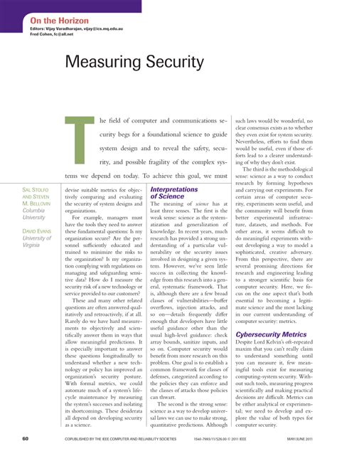 pdf measuring security