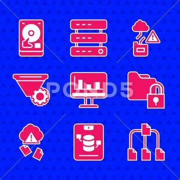 Set Monitor With Graph Chart Server Data Web Hosting Folder Tree