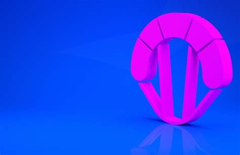 파란색 배경에 격리 된 분홍색 낙하산 아이콘입니다 익스트림 스포츠 스포츠 장비 미니멀리즘 개념 3d 일러스트레이션 3d 렌더링 3차원 형태에 대한 스톡 사진 및 기타 이미지