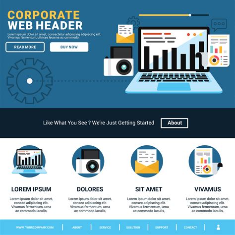Corporate Web Header 214030 Vector Art At Vecteezy