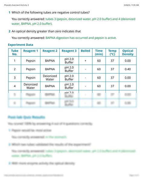 SOLUTION Physioex Exercise Activity Studypool