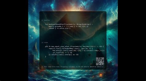 22112024 1072 Flip Columns For Maximum Number Of Equal Rows Youtube
