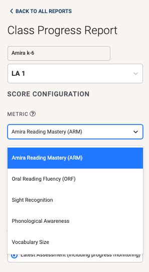 Class Progress Report