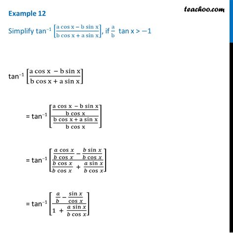 Question Simplify Tan A Cos X B Sin X B Cos X