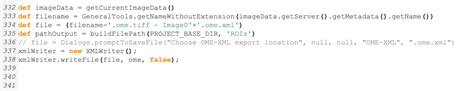Batch Ome Xml Export With Groovy Script Avoiding The Output File