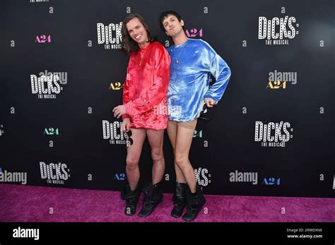 Aaron Jackson Left And Josh Sharp Arrive At The Premiere Of Dicks The Musical On Monday