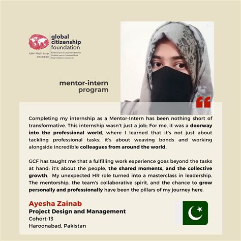 Ayesha Zainab On Linkedin Professionaljourney Gcf Internship Growth Virtualinternship