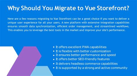 Ppt Migrating To Vue Storefront Powerpoint Presentation Free