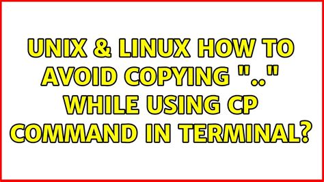 Unix And Linux How To Avoid Copying While Using Cp Command In
