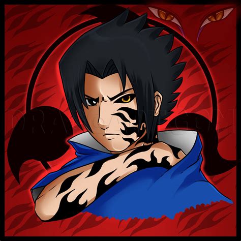 Sasuke Uchiha Curse Mark Drawing