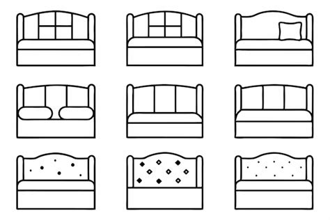 Premium Vector Monochrome Bedding Line Art Sketches For Trendy