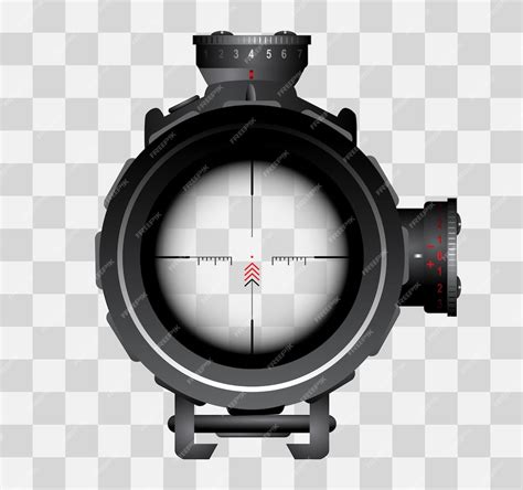 Premium Vector Realistic Sniper Scope Zoom View Isolated