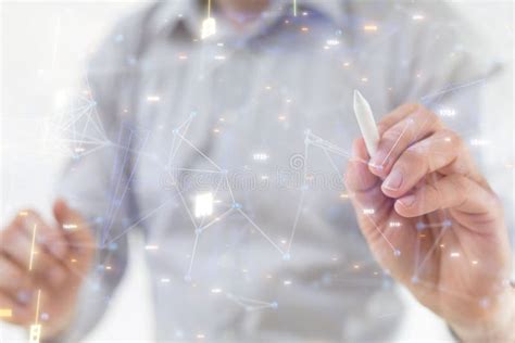 3d Rendering Of Social Network Business With Neural Connections