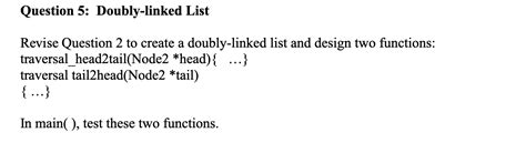 solved question 2 assume entries in a linked list are of