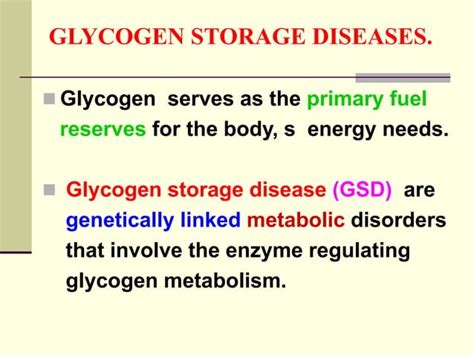 Final Lect 8 Glycogen Storage Diseases Ppt