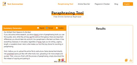 Best Paraphrasing Tool For Essay Writing • English Summary