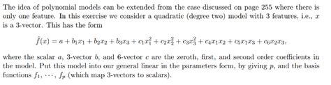 Solved The Idea Of Polynomial Models Can Be Extended From