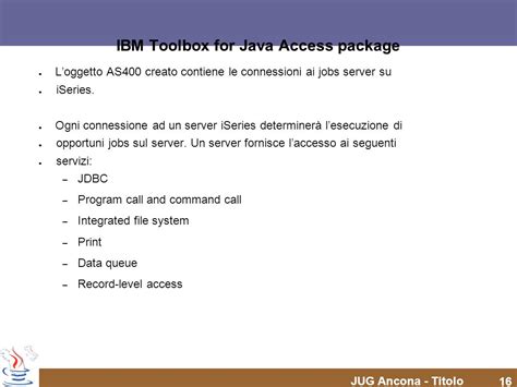Java E As400 Introduzione Alluso Della Ibm Toolbox For Java Ppt Scaricare