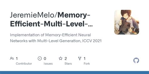 github jeremiemelo memory efficient multi level generation implementation of memory efficient