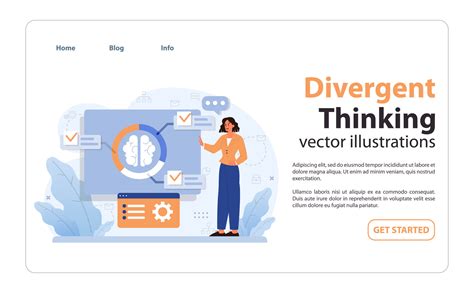 Divergent Thinking Visualization Flat Illustration 44012555 Vector Art