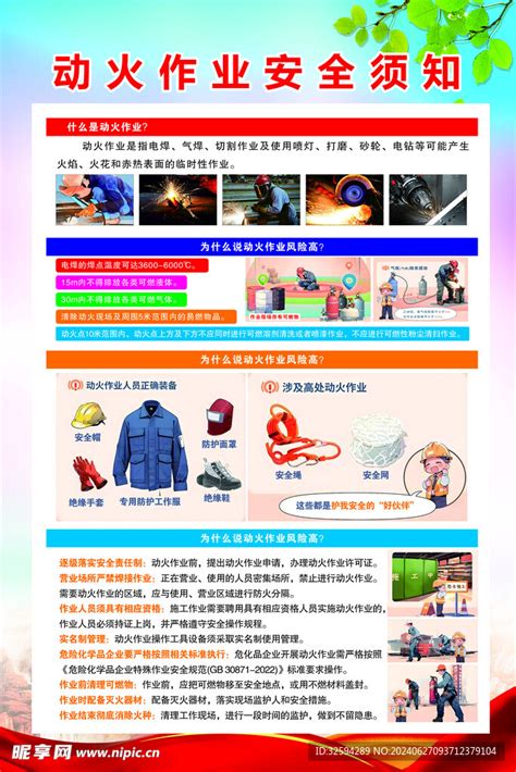 动火作业安全须知设计图广告设计广告设计设计图库昵图网