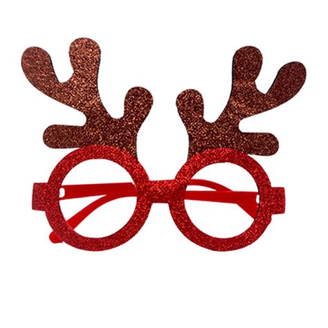 Manunclaims Christmas Glasses Lensless Funny Comfortable To Wear Cartoon Holiday Wearing