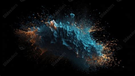 Abstract Particle Arrangement With A Displacement Twist Powerpoint Background For Free Download