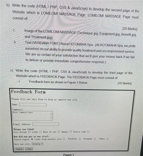 Solved B Write The Code HTML PHP CSS JavaScript To Chegg