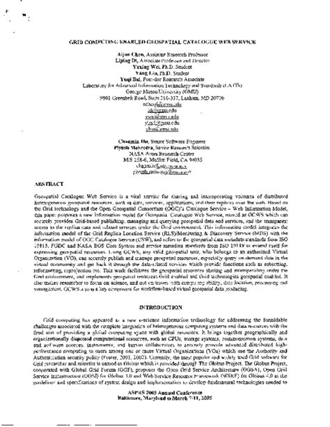 Pdf Grid Enabled Geospatial Catalogue Web Service