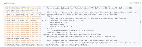 Npgsqlpostgresexception 0x80004005 42p01 Relation Productimages