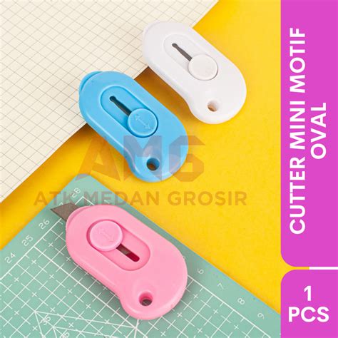 Jual CUTTER MINI KARAKTER MOTIF OVAL LUCU SATUAN Shopee Indonesia