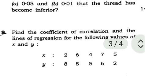 Find The Coefficient Of Correlation And The Lines Of Regression For The F