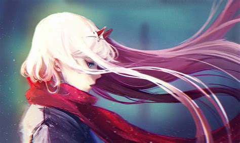 Download Zero Two Realistic Illustration Wallpaper