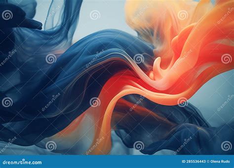 Ai Generative Flowing Ink Abstract Forms And Shapes Stock