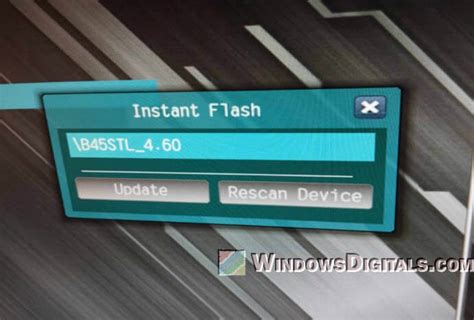 asrock instant flash no image file detected why