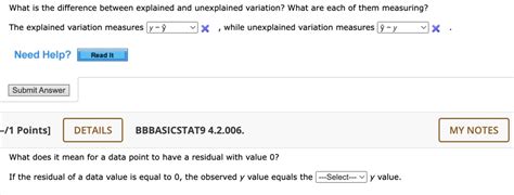 What Is The Difference Between Explained And Unexplained Variation What Are Each Of Them