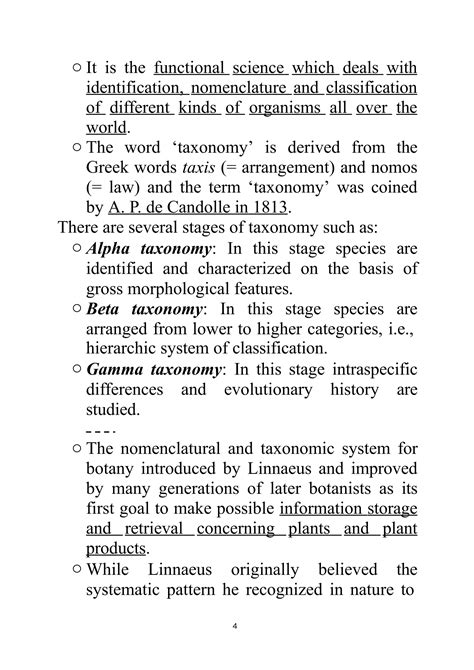 Biosystematics And Taxonomy Classification Notes Pptx Biological Sciences Science