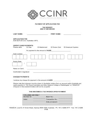 Fillable Online INR Application Form Doc Fax Email Print PdfFiller