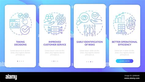 Advantages Of Big Data Blue Gradient Onboarding Mobile App Screen Stock