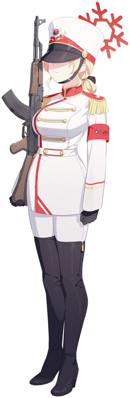 Red Winter Guard Blue Archive Blue Archive Highres Girl Black Boots Black Gloves Blonde