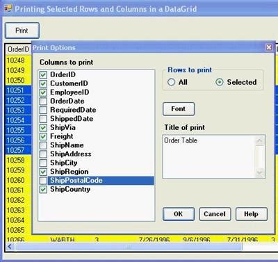 Printing Selected Columns And Rows In A DataGrid CodeProject