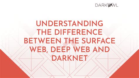 Understanding The Differences Between The Surface Web Deep Web And Darknet Darkowl Llc