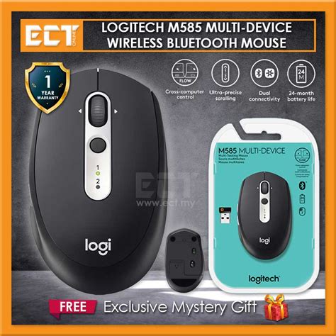 Logitech M585 Multi Device Wireless Bluetooth Mouse Shopee Malaysia