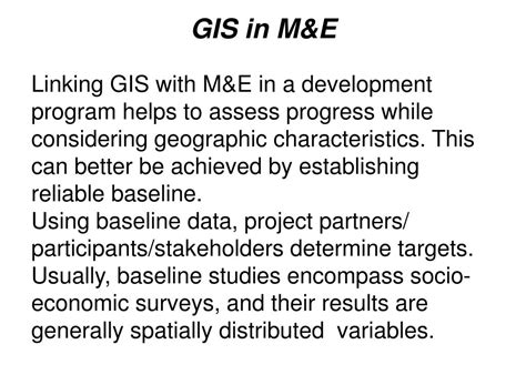 PPT GIS Potentials Application In Monitoring And Evaluation PowerPoint Presentation ID