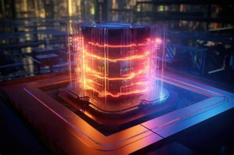 Premium Photo Quantum Processor Core With Light Trails And Data Flow