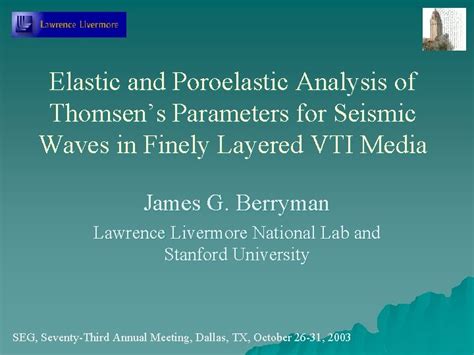 Elastic And Poroelastic Analysis Of Thomsens Parameters For