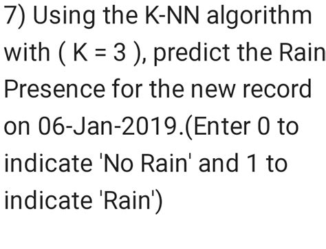 7 Using The K Nn Algorithm With K 3 Studyx