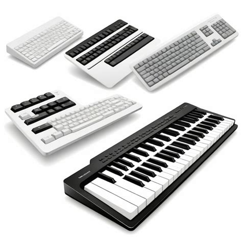 Premium Vector Keyboard Vector Set White Background Isolated A High Quality