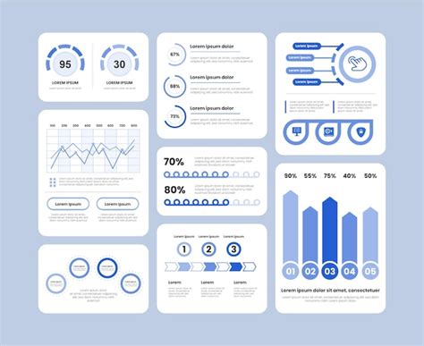 간단한 인포그래픽 컬렉션 프리미엄 벡터