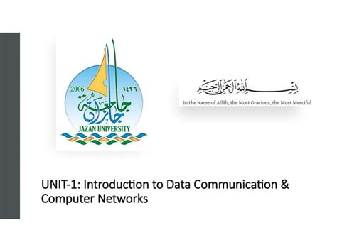 Unit 1 Introduction To Data Communication And Computer Networkspptx
